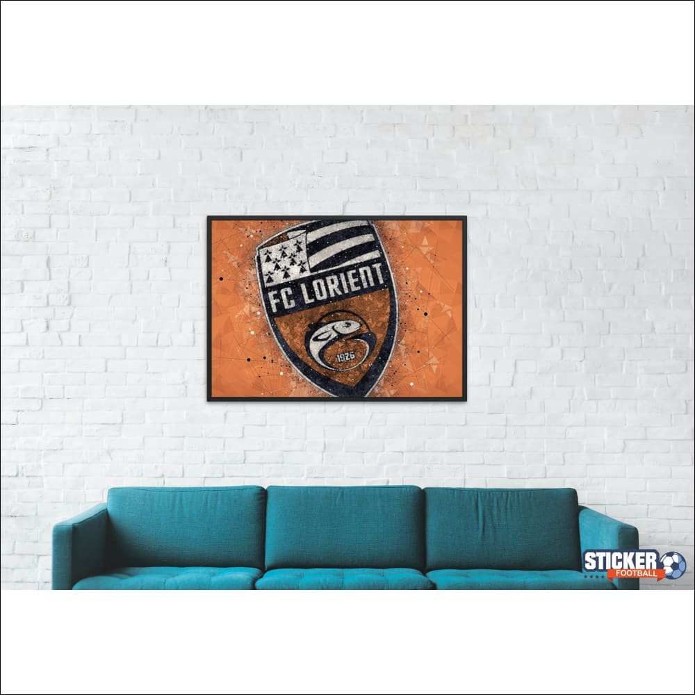 😍 Décoration mural football du FC Lorient logo pour fans de foot